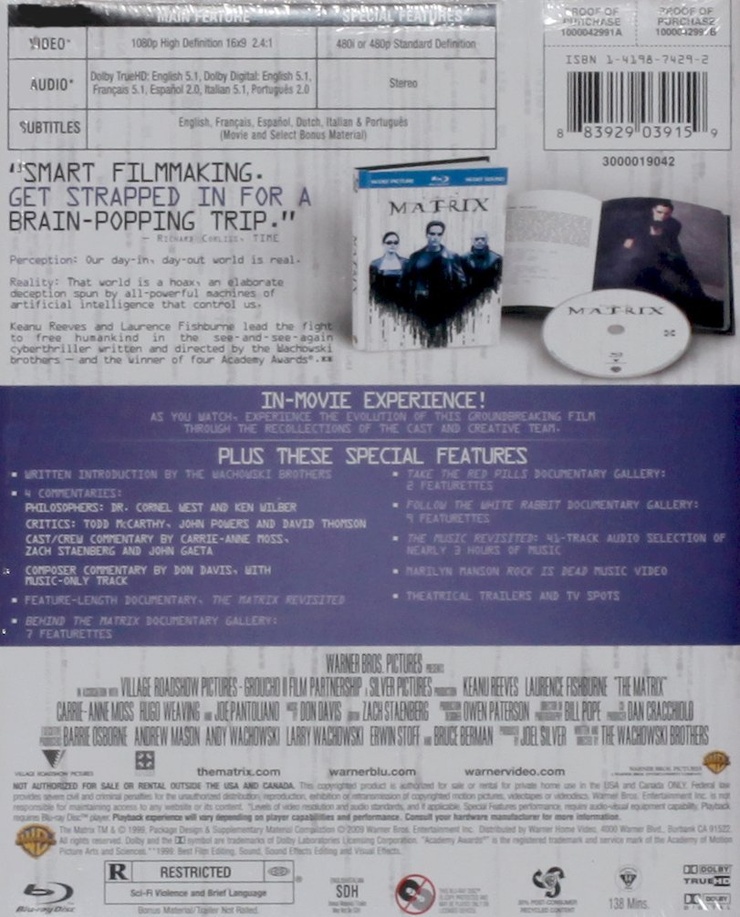 Picture of The Matrix (10th Anniversary Edition in DigiBook Packaging ...